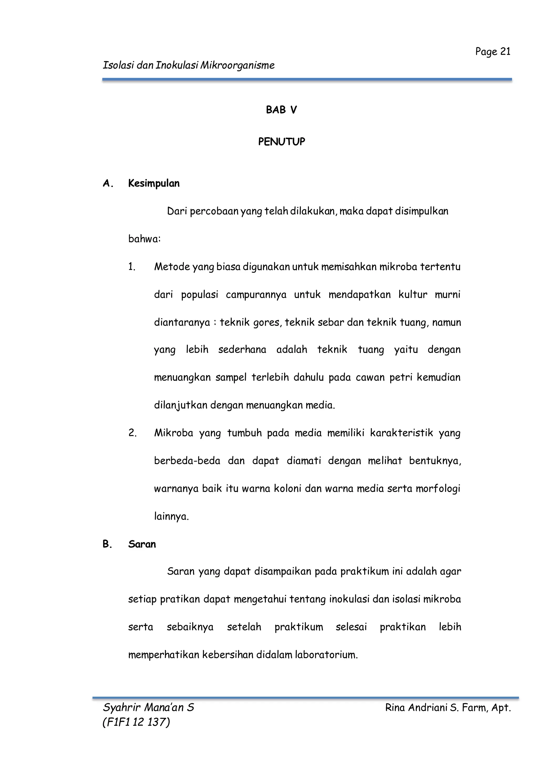 04 isolasi dan inokulasi | PDF