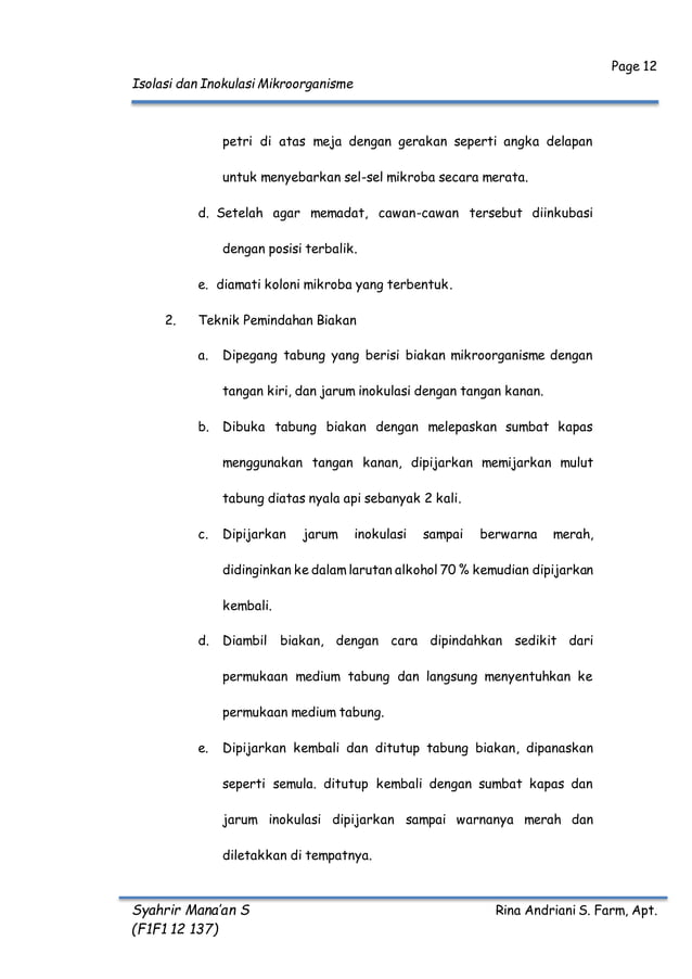 04 isolasi dan inokulasi | PDF