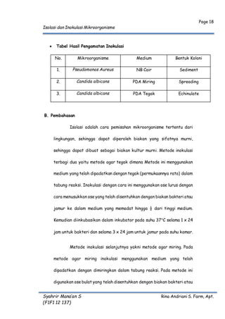 04 isolasi dan inokulasi | PDF