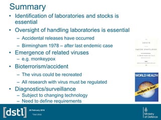 Lessons learnt from smallpox eradication and post-eradication strategy ...