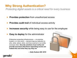 SmartCard Forum 2011 - Evolution of authentication market | PPT