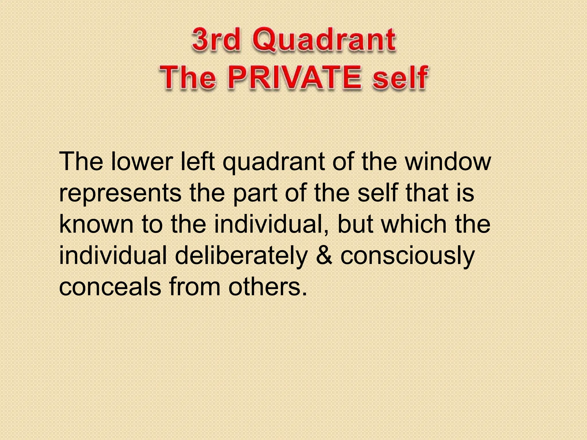 04 Johari Window for self awareness swot analysis | PPTX
