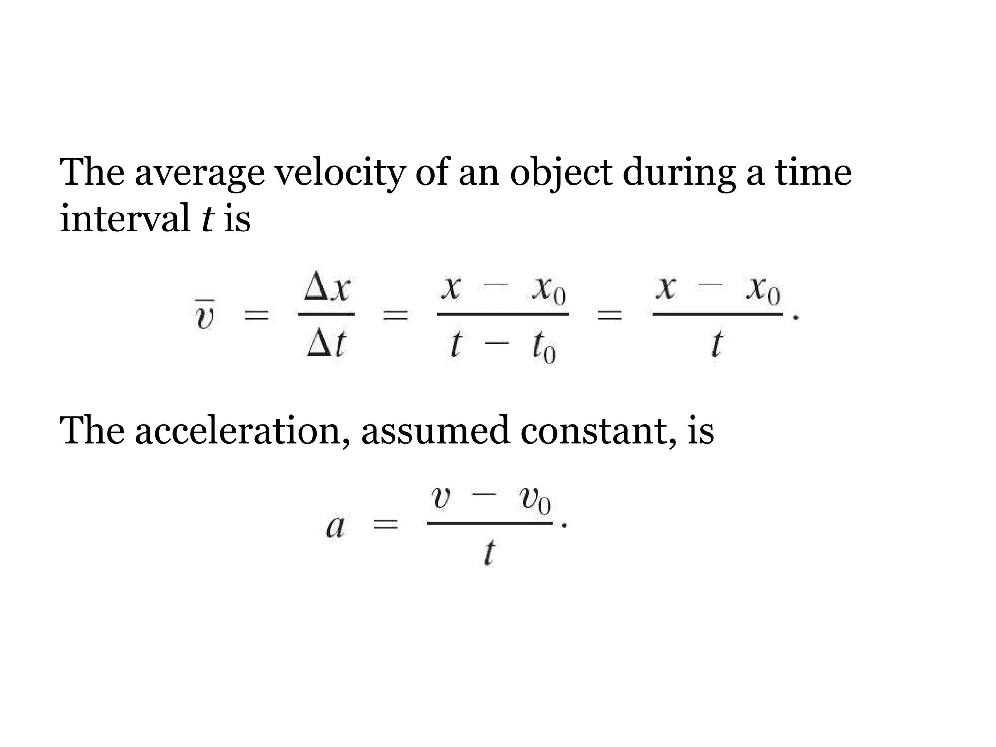 04 kinematics in one dimension | PPT