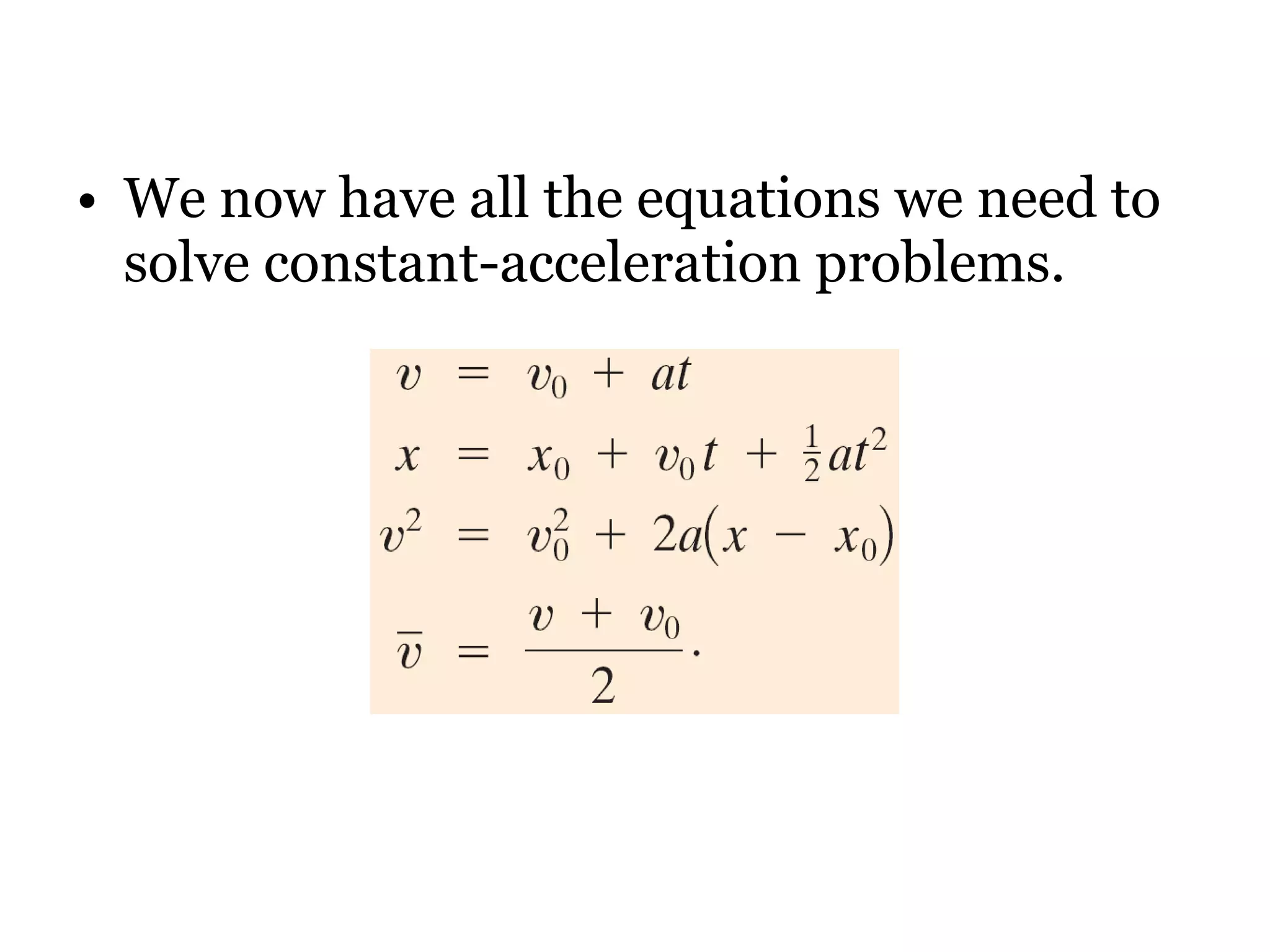 04 kinematics in one dimension | PPT