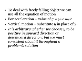 04 kinematics in one dimension | PPT