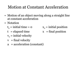 04 kinematics in one dimension | PPT