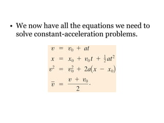 04 kinematics in one dimension | PPT