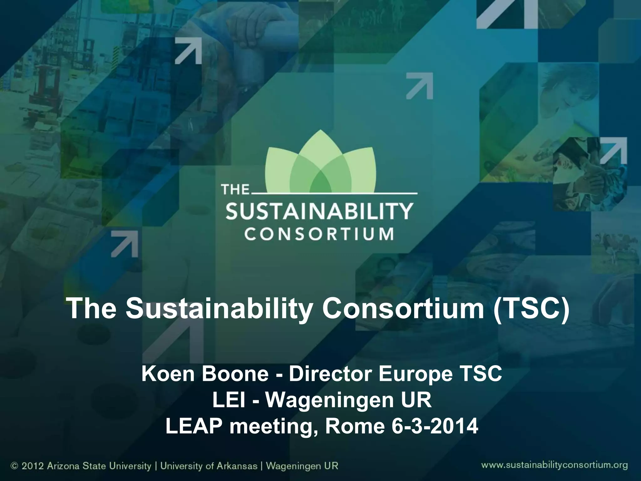 The Sustainability Consortium (TSC) | PPT