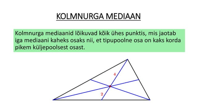 Kolmnurga mediaan | PPTX