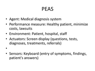 Artificial Intelligence PEAS | PPTX