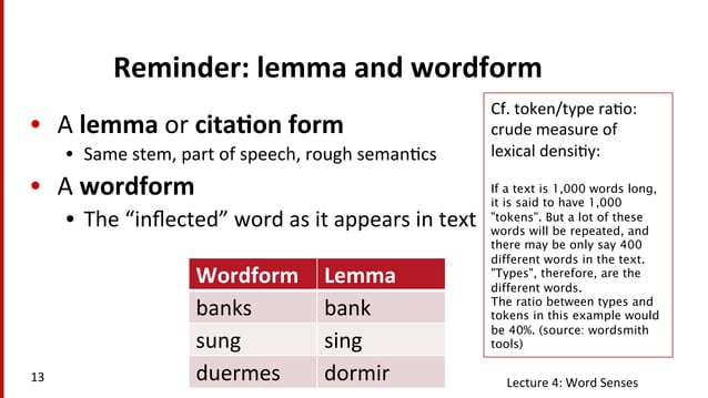 Lecture: Word Senses | PDF