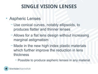 Best lens types like single vision lenses | PPTX