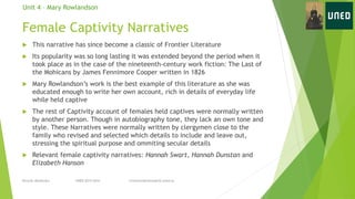 UNED American Literature I: 04 Mary Rowlandson | PPT