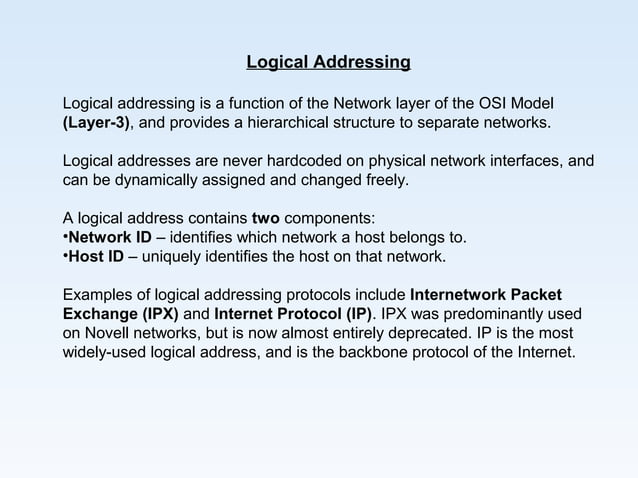 logical addressing | PPT