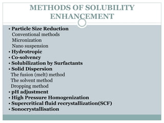 solubility enhancement and cosolvency by madhavi | PPTX