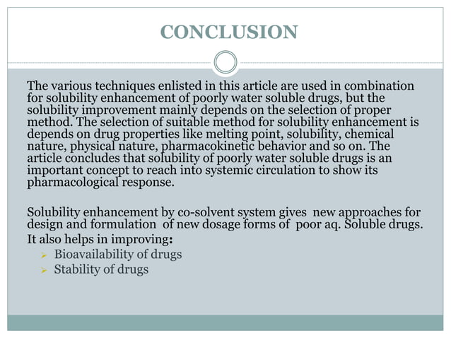 solubility enhancement and cosolvency by madhavi | PPTX | Chemistry ...