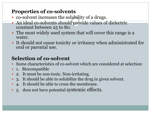 solubility enhancement and cosolvency by madhavi | PPTX | Chemistry ...
