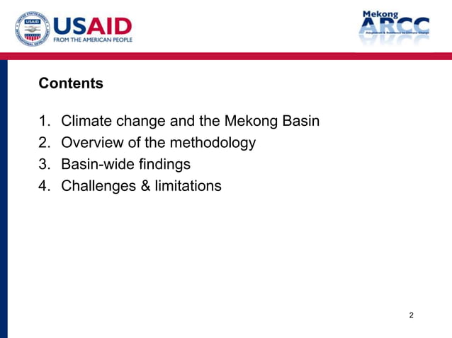 Mekong ARCC Climate Change and Hydrology Modeling Methods and Results | PPT
