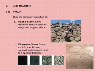 MASONRY -Building Technology and Construction | PDF