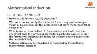 Mathematical induction | PPTX