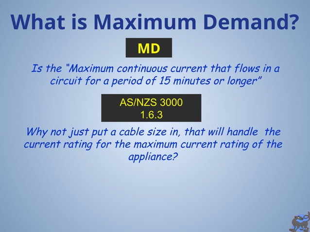 Maximum Demand calculation and explanation | PPT