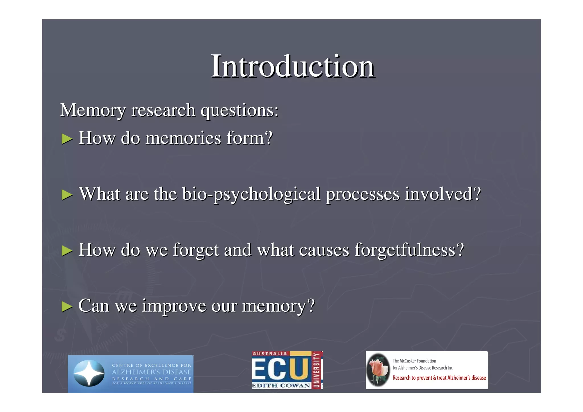 Memory: A brief introduction | PPT