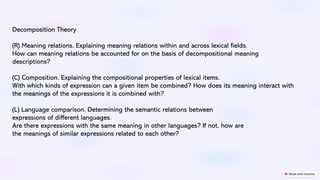 Meaning-Components Semantics Pragmaticss | PPT