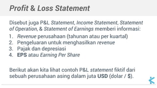 Pasar Saham - 24 memahami Profit & Loss Statement | PDF