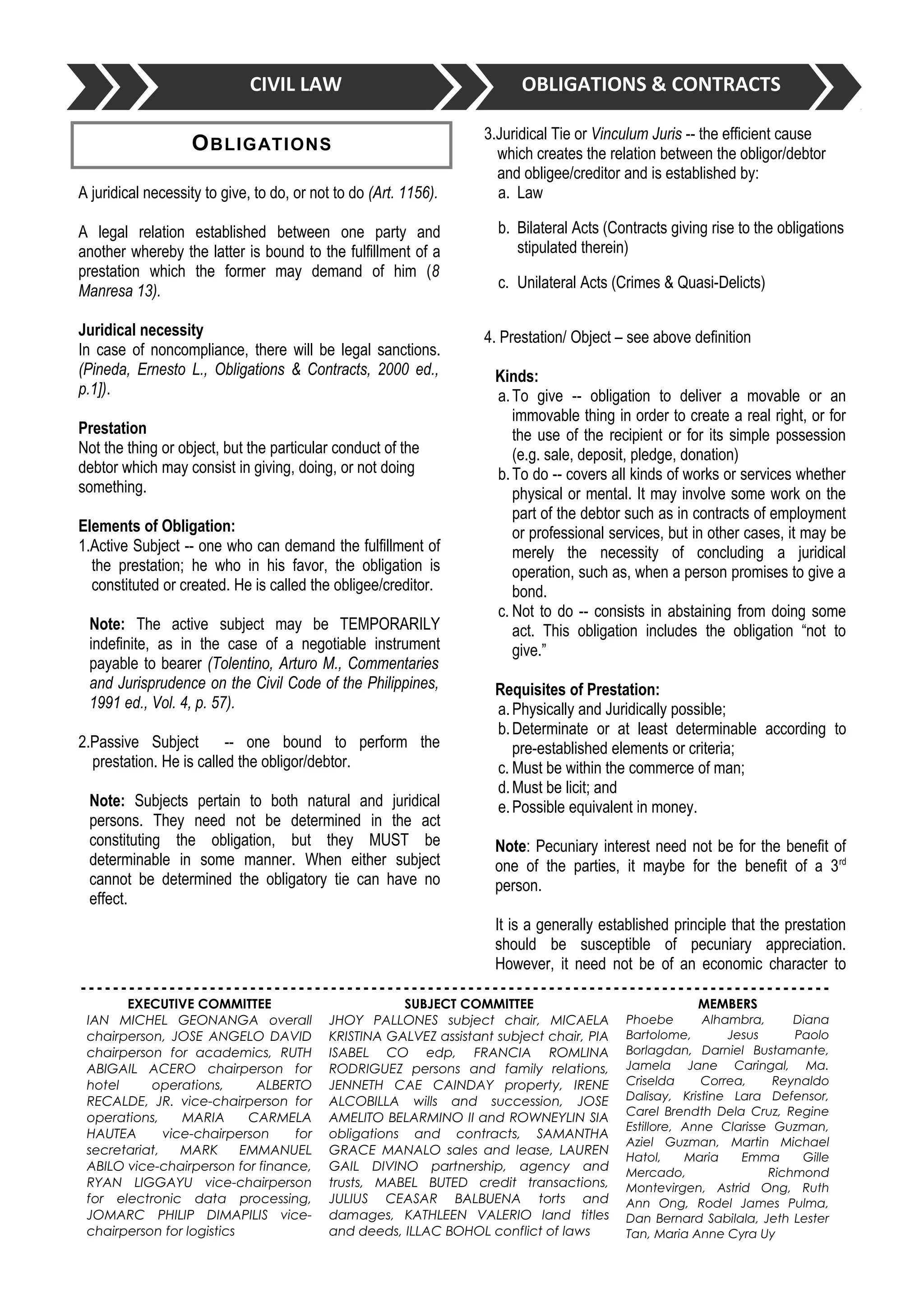 04 memory aid obligations & contracts | DOC