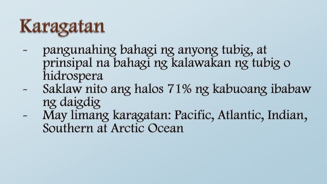 Mga Karagatan at Kontinente ng Daigdig | PDF