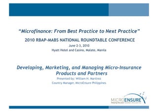 Developing Marketing and Managing Microinsurance 2 | PDF | Financial ...