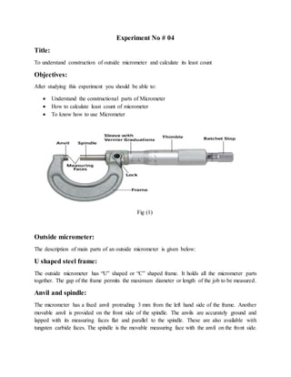 Outside Micrometer Sketch
