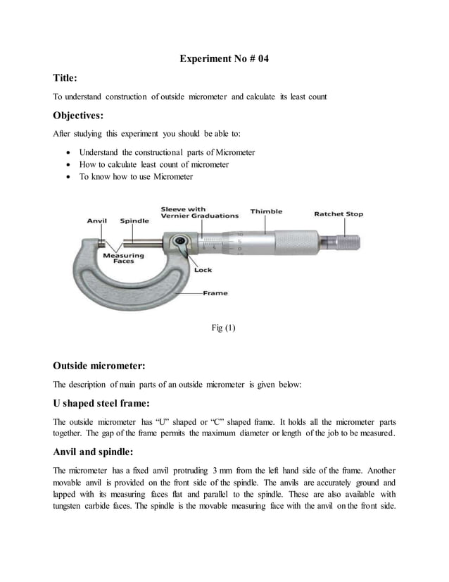 Micrometer Least Count Example at Andrea Lawrence blog Micrometer Least Count Example at Andrea Lawrence blog