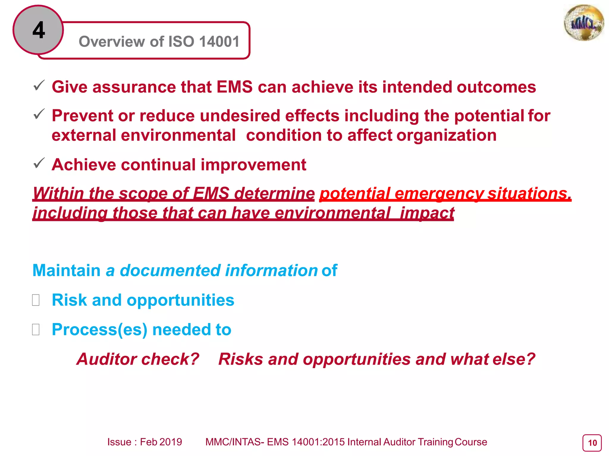 ISO 14001 Leadership & Planning Elements | PPTX