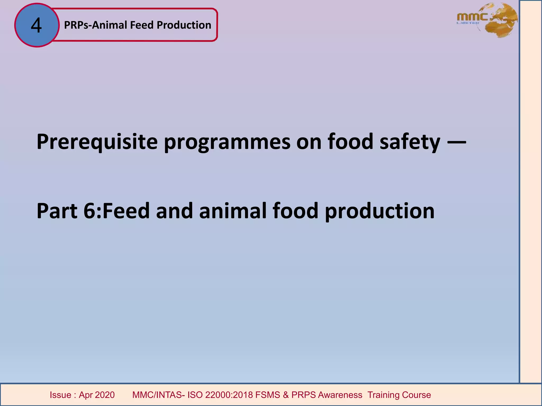 FOOD PRODUCTION AWARENESS TRAINING | PPT