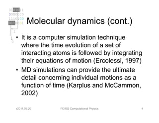 04 molecular dynamics | PDF