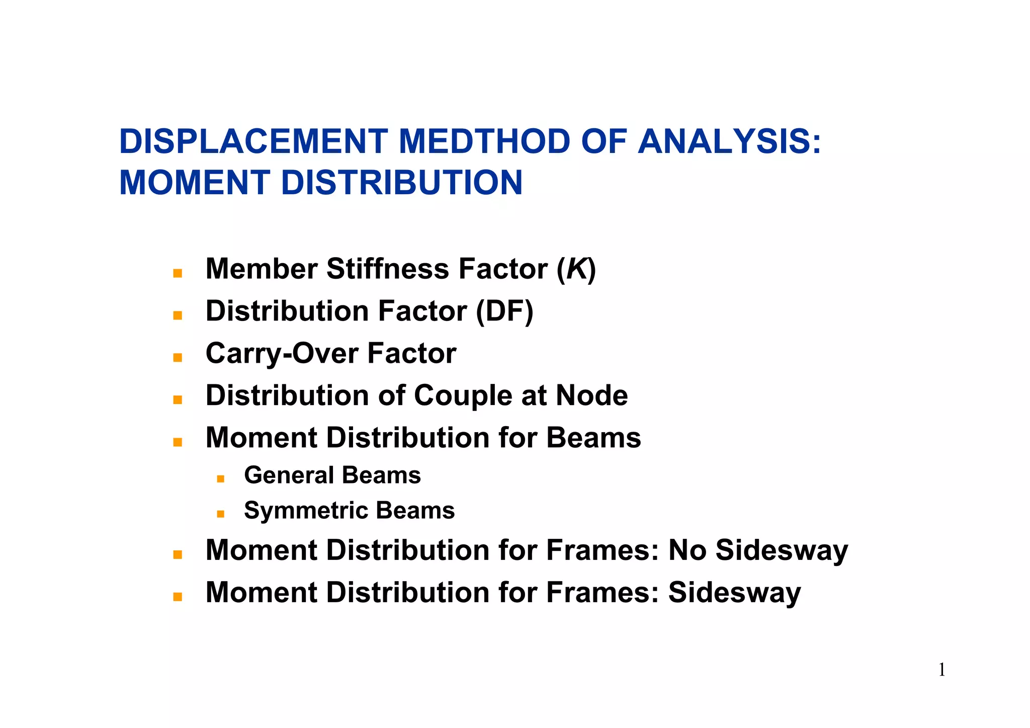 Moment Distribution Method | PDF