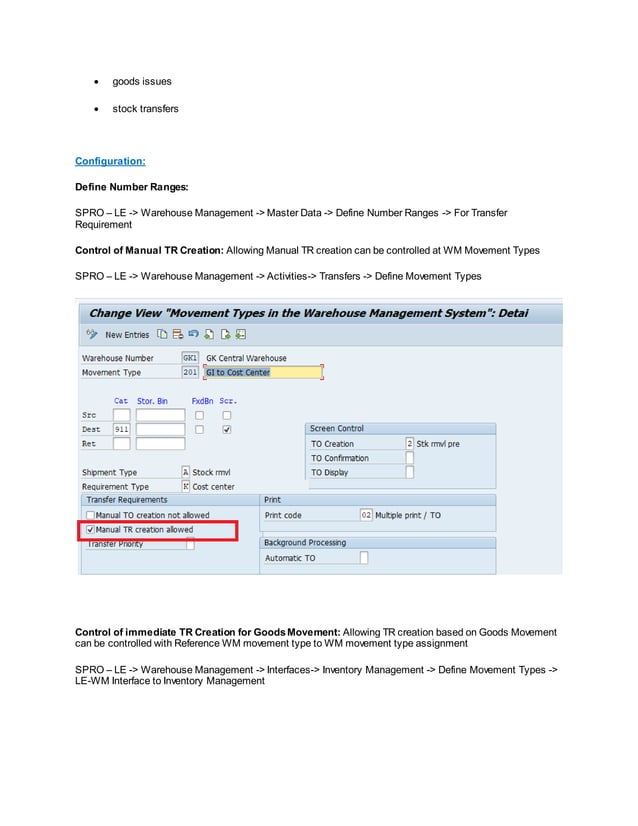04 movement types and transfer requirement | PDF