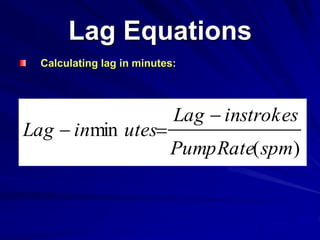 04_Mud Logging Theory, Lag Calculatios & Responsibility.ppt