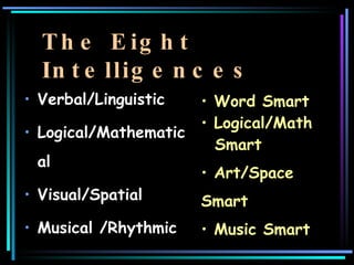 04 Multiple Intelligences (Final Presentation) | PPT