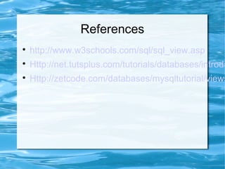 MySQL Views | PPT