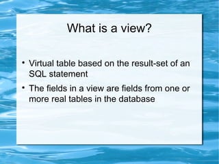 MySQL Views | PPT