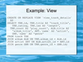 MySQL Views | PPT