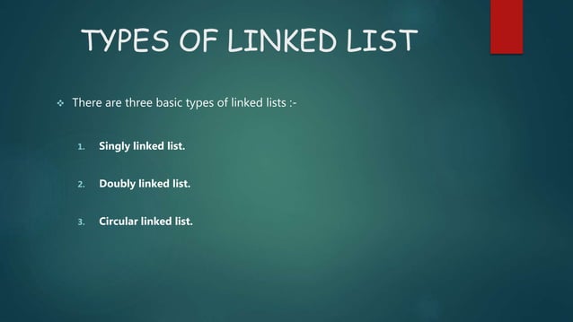 Linked List in Data Structure | PPTX | Programming Languages | Computing