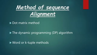Sequence Alignment | PPTX