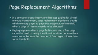 Virtual Memory in Operating System | PPTX