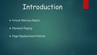 Virtual Memory in Operating System | PPTX