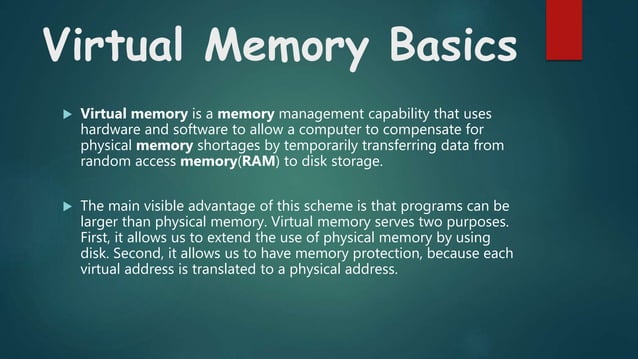 Virtual Memory in Operating System | PPTX