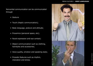 The Body Speaks: nonverbal communication & semiotics | PPT
