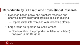 Digital Scholar Webinar: Transparent, Open, and Reproducible Research | PDF
